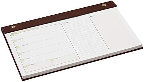 Undated Weekly Pad Planner, by Gallery Leather, 7"x11" (Acadia Tan ...