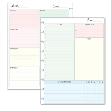 Time Table Plan Inserts Teacher Planner Refill for 9 Disc Happy ...