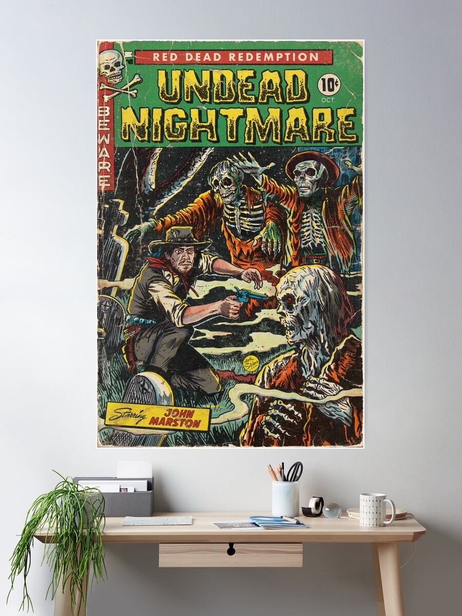 Undead Nightmare Comic Book Cover Fan Art Poster Wall Art, Modern Wall ...