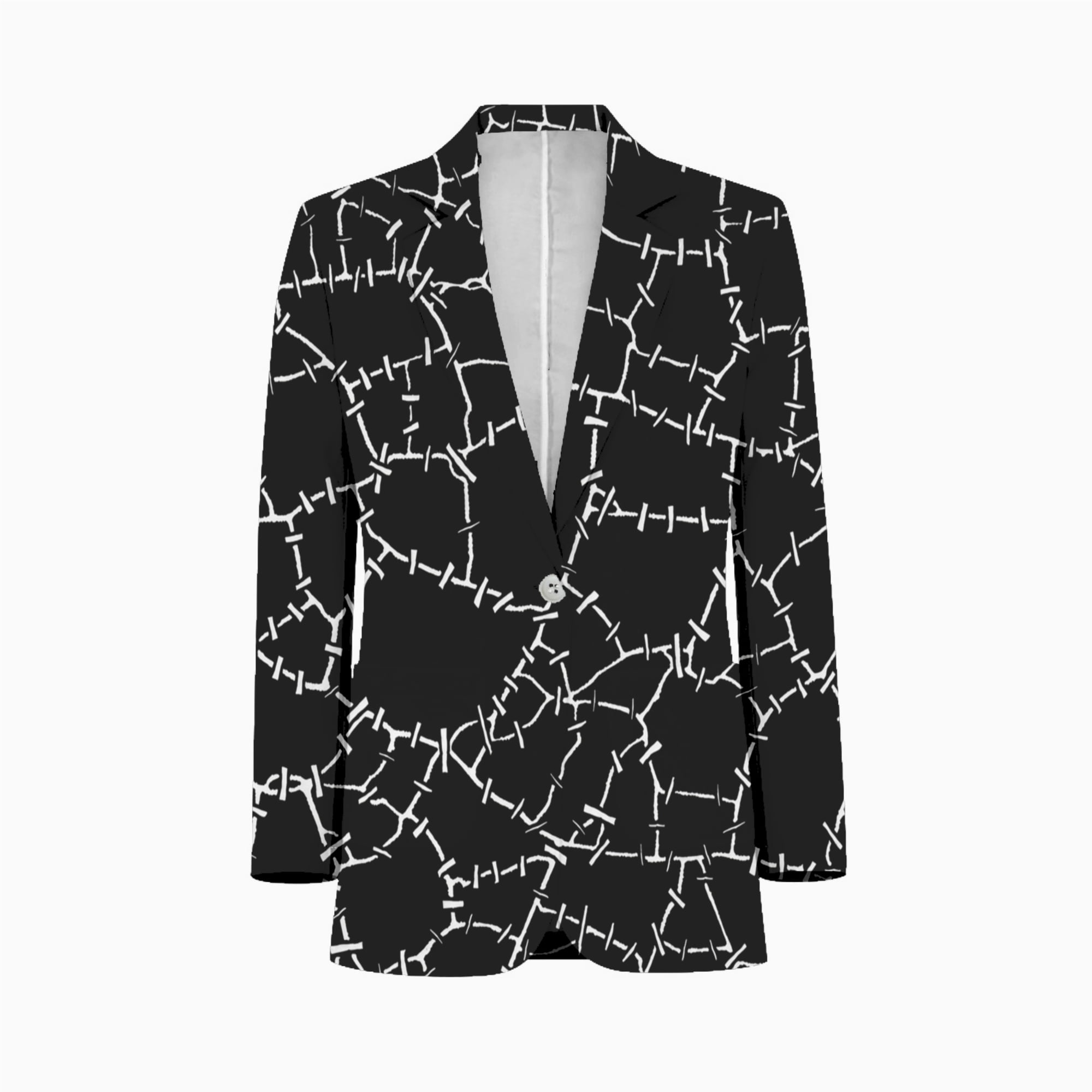 Undead Zombie Stitch Voodoo Halloween Pattern Mens Suits Shawl Collar ...