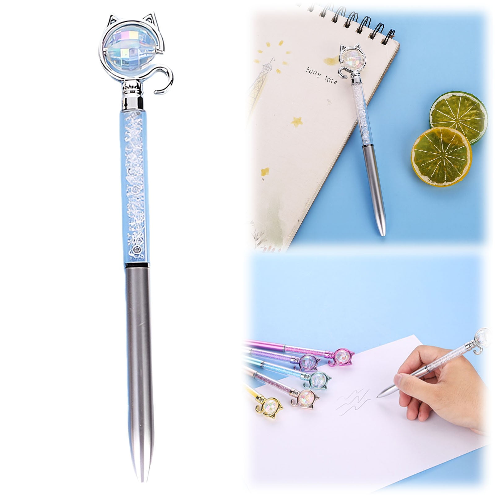 Under $1, Ballpoint Pens, Cat Shaped Ballpoint Pen, 2Ml Ink, Cute Design for Office & Creative ...