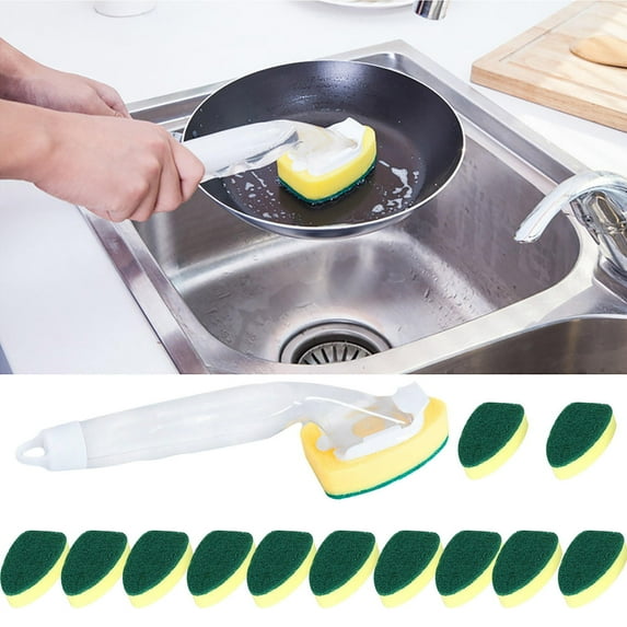 Under$1! Danhjin Soap Dispenser Wand Brush Scrub Refill Washing Pots ...