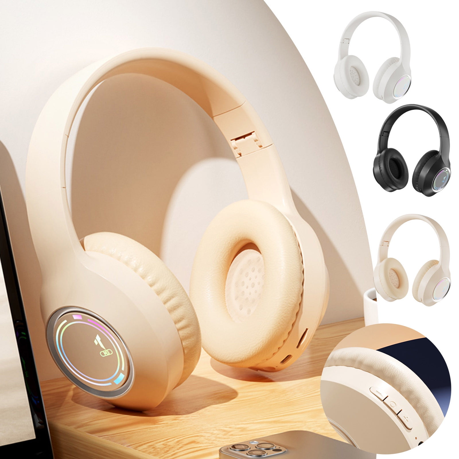 Under 10, Bluetooth Headset,Foldable Bluetooth 5.3 Headphones , Hi-Fi ...