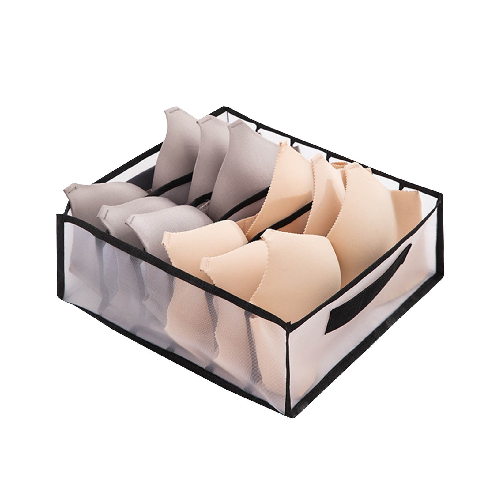 Under 10,Extra Compartment Underwear Organizer, 6-Sock Bra Panty Box ...