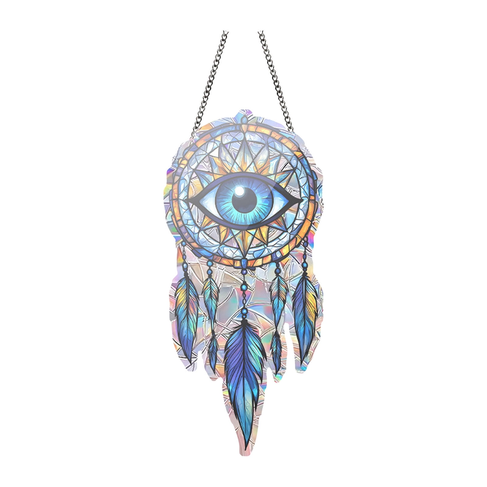 Under 10$ Free Ship Home Decor Eye Stained Glass Window Hanging for ...