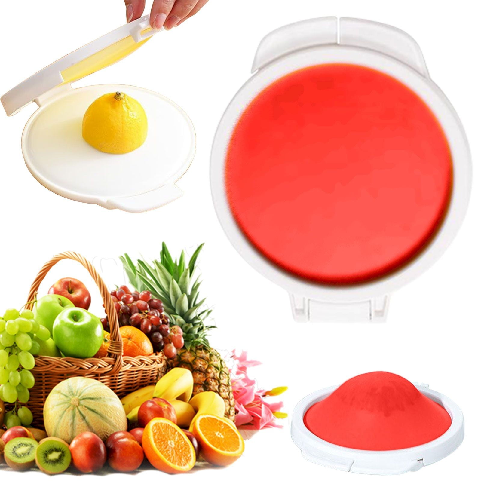 Under $10 Lemon Container for Fridge, Dusknt Silicone Film Preservation ...