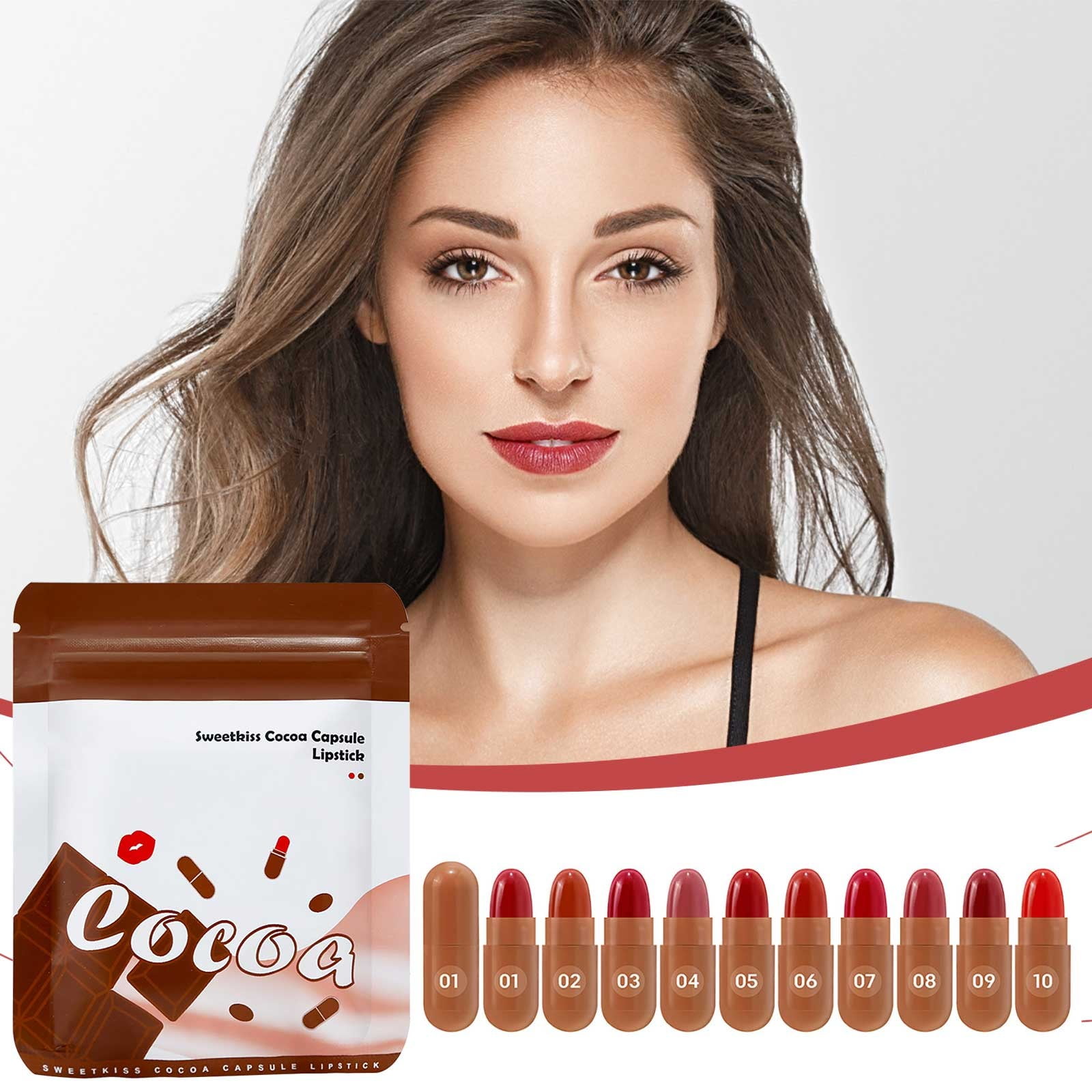 Under 10, Lipstick Set, 10ml Mini Pack, 10-Pack, Hydrating Moisturizing ...