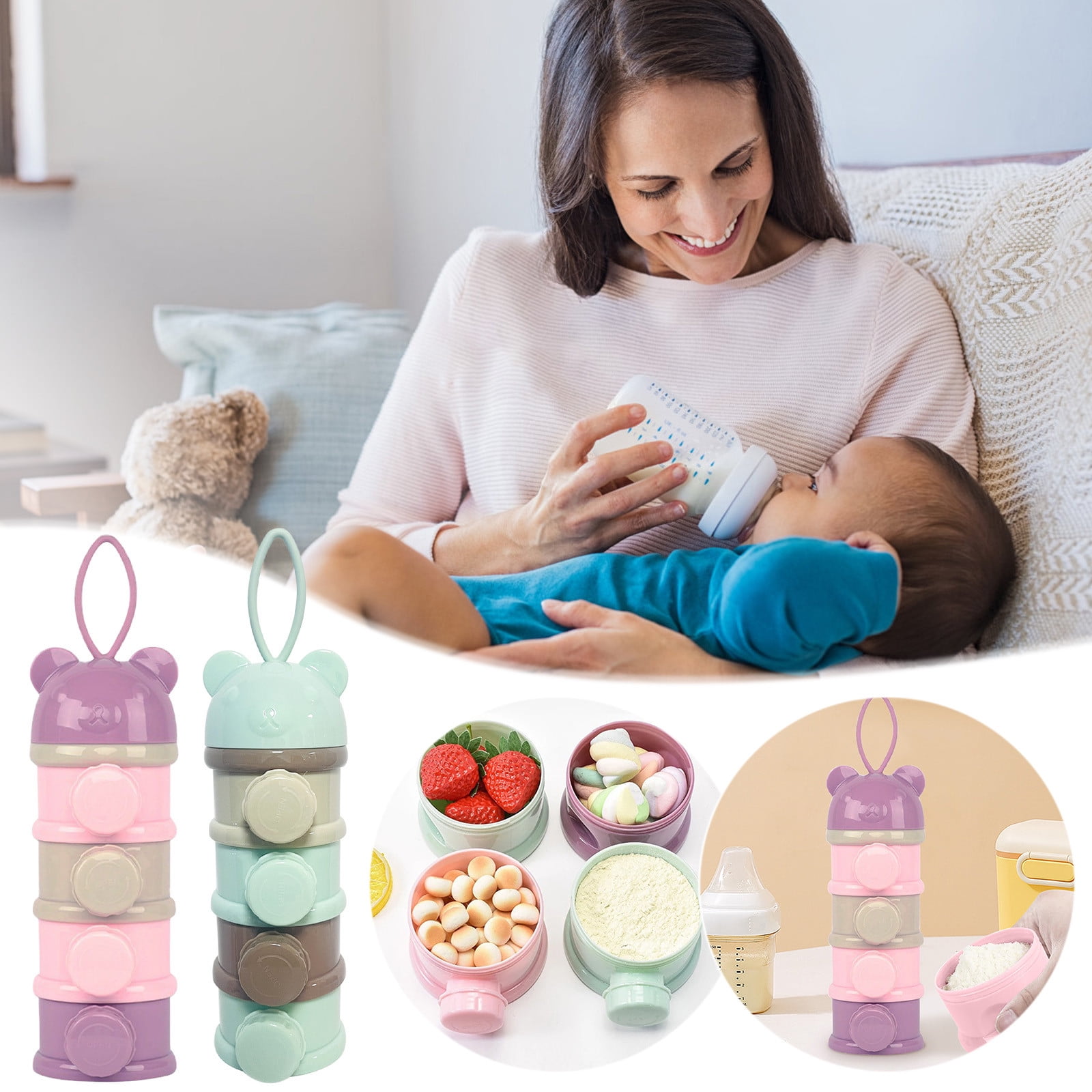 Under 10, Portable Four-Layer Baby Food Storage, Independent ...