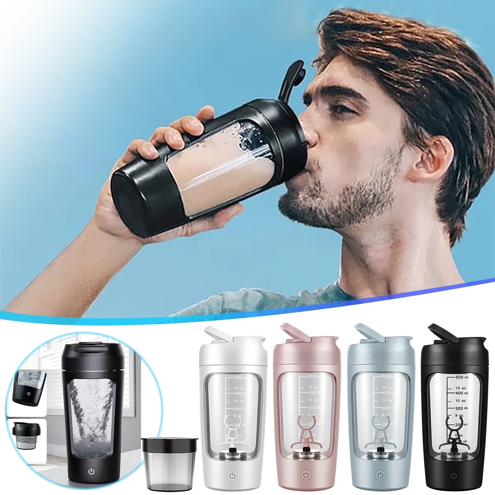 Under 10, Protein Shaker Bottle Shaking Cup Fully Automatic Stirring ...