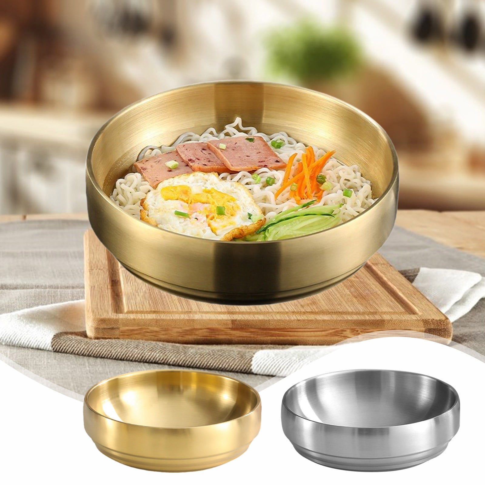 Under 10, Ramen Bowls Noodle Soup Bowls Stainless Steel Serving Bowls ...