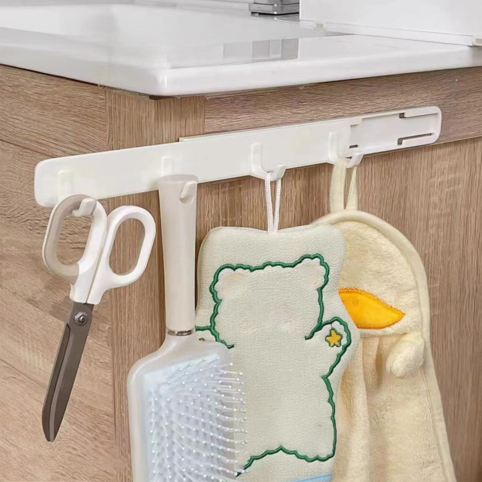 Under 10, Wall-Mounted Coat Hook, Retractable Self-Adhesive Hook for ...