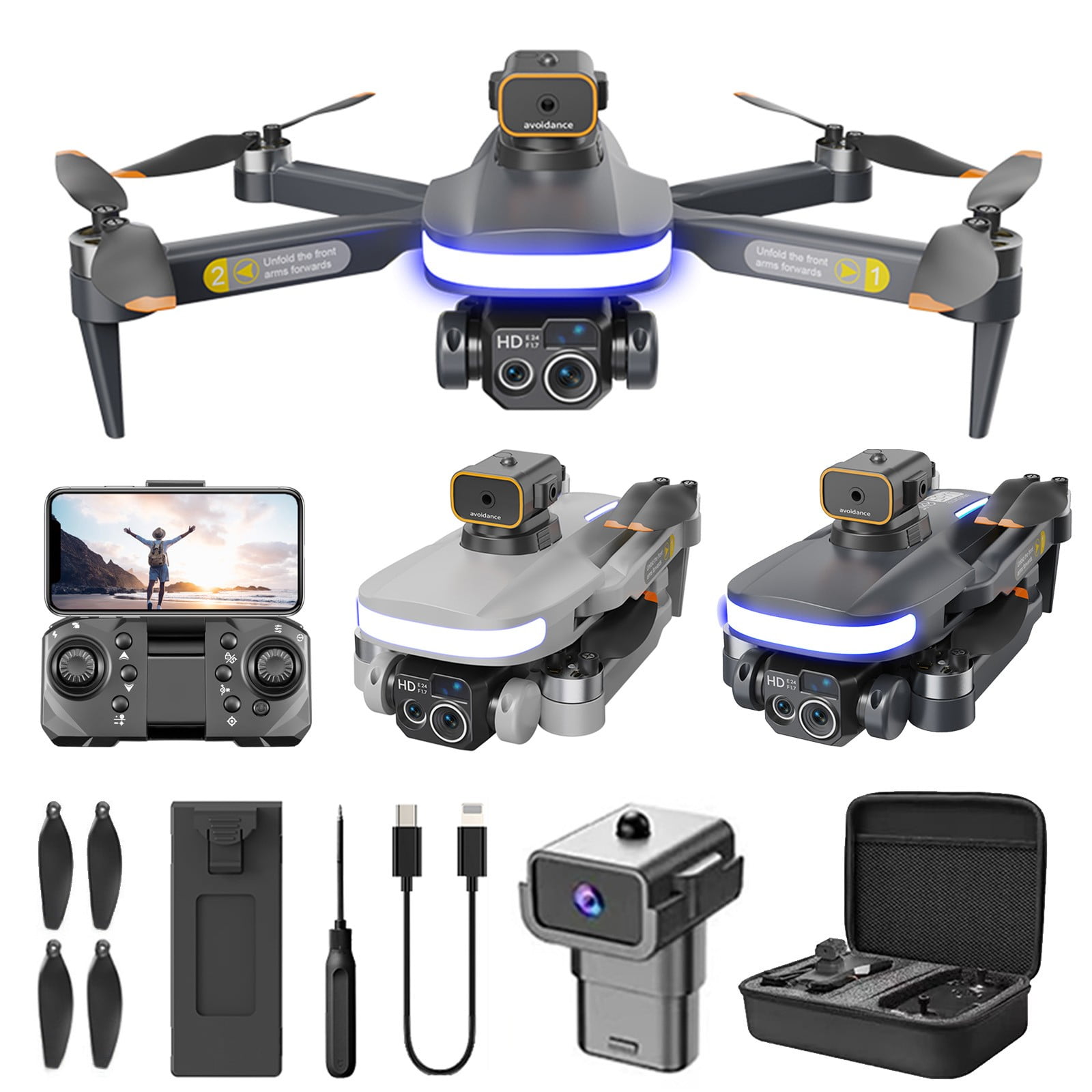 Under 10, WiFi FPV Drone, 4K HD Dual Camera, Altitude Hold Mode ...