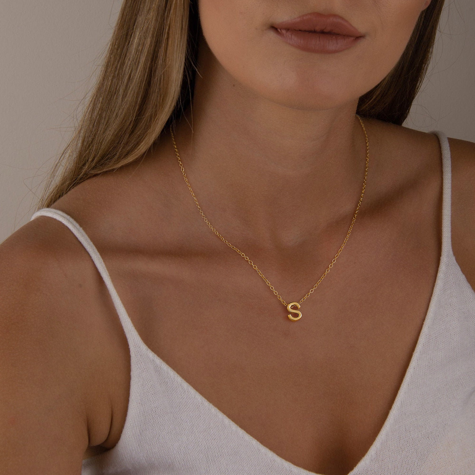Under $15 Clearance!YTTAL Gold Initial Necklace for Women, Dainty 14K ...