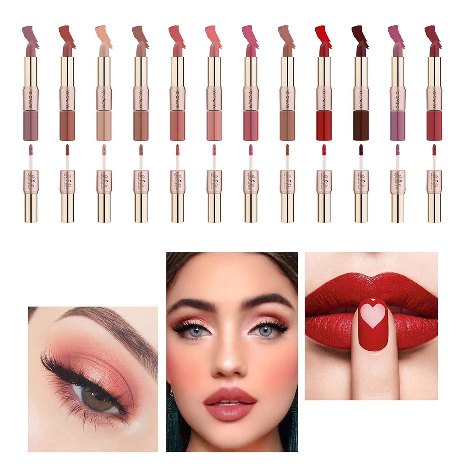 Under 25,2-in-1 Lip Liner and Lipstick, Matte Lip Gloss Pen and Pencil ...