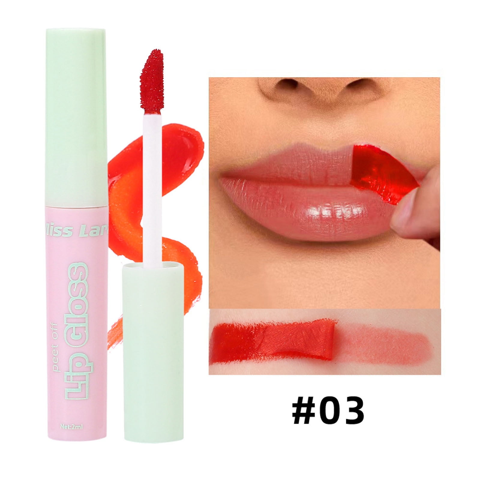 Under 25,6 Colors Tear-Off Lip Gloss,Long-lasting Lip Staining & No ...