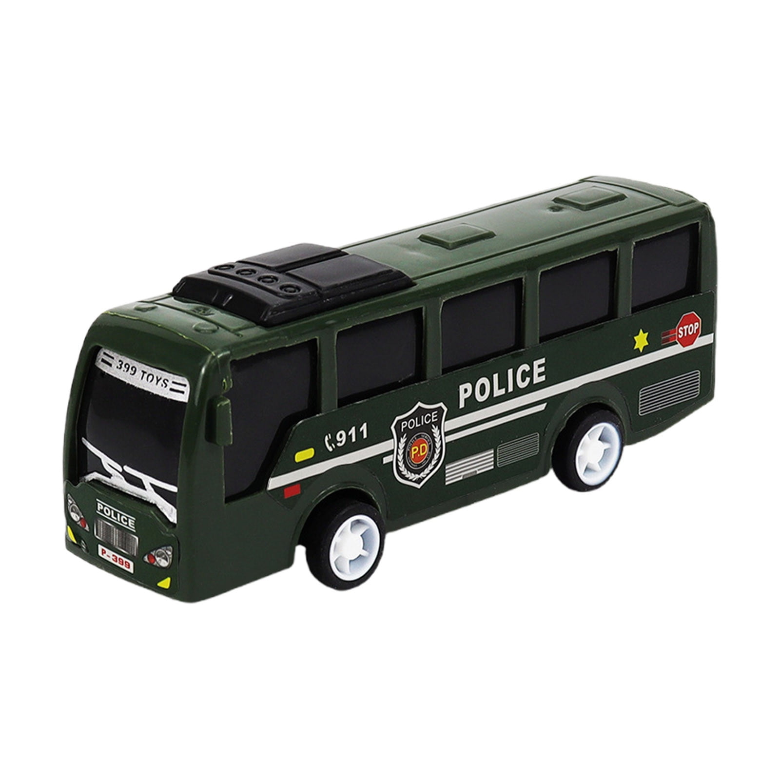 Under $5 Fjnjuu Pull Back Toy Bus, Small Bus Model Friction Powered Car ...