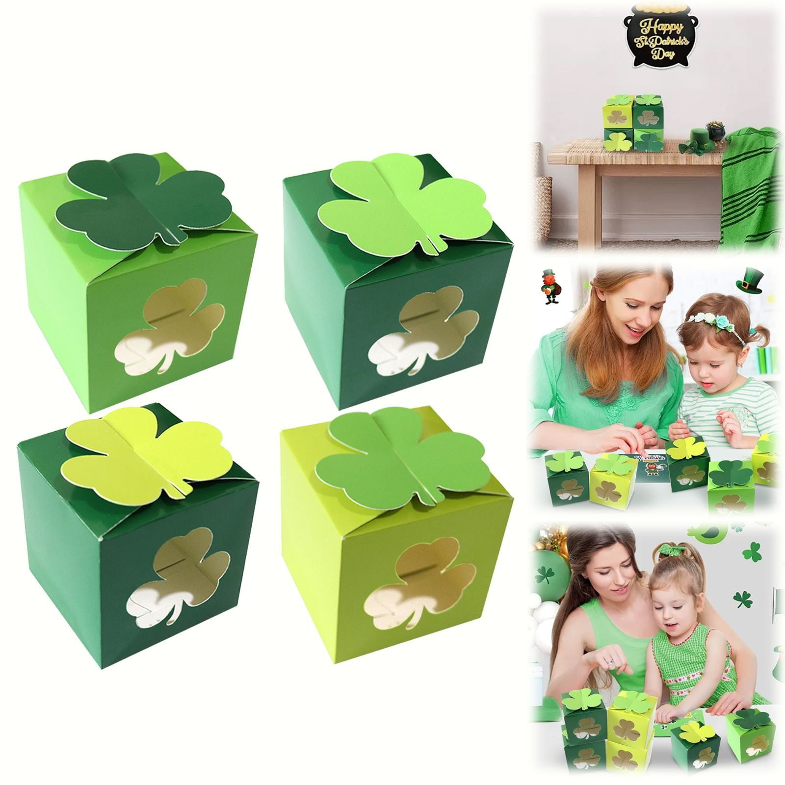 Under $5 Irish Festival Candy Box, Aurlik 4Pcs St. Day Boxes 3 Green ...