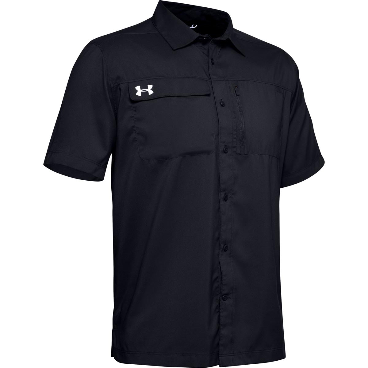 Under Armour 1351360 Men's Motivate Coach Woven Shirt - Black White ...