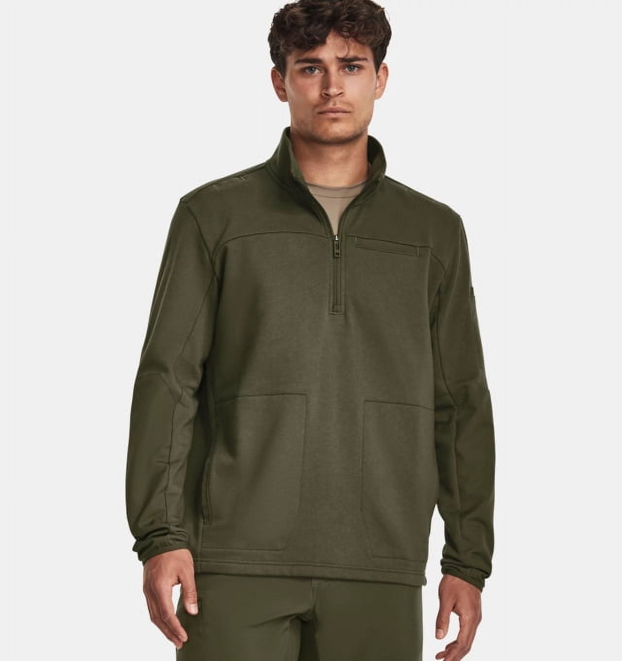 Under Armour 1379203390SM Tac Rival Job Fleece Marine OD Green SM ...