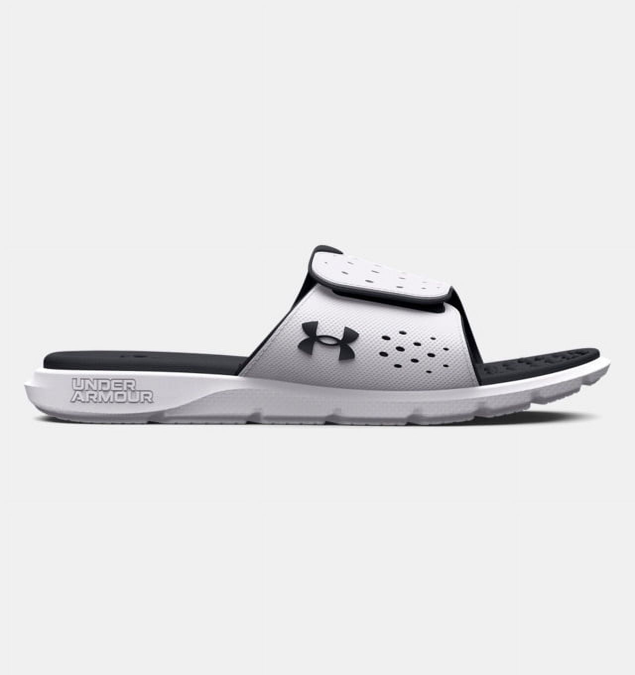 Under Armour Women's Ignite Pro Slides White/Black/Black - 3026027-101 ...