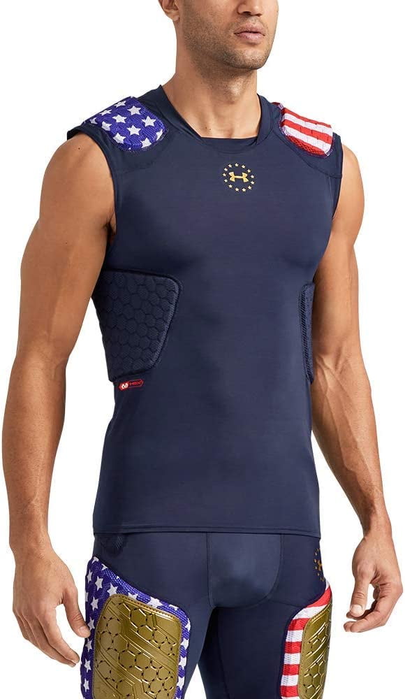 Under Armour Adult Gameday Pro Americana 5 Pad Compression Football Top ...