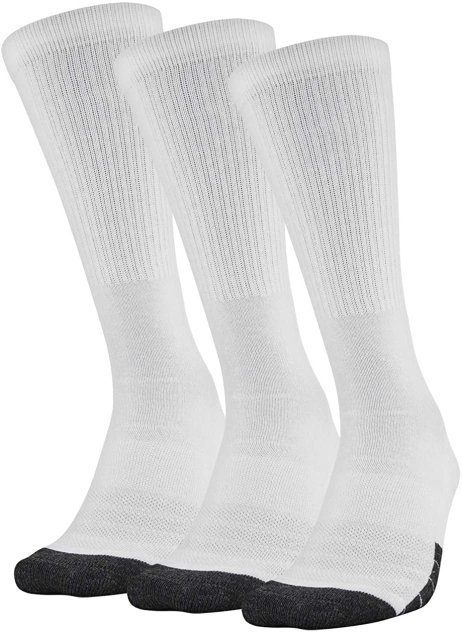 Under Armour Adult Performance Tech Crew Socks, Multipairs , White (3 ...