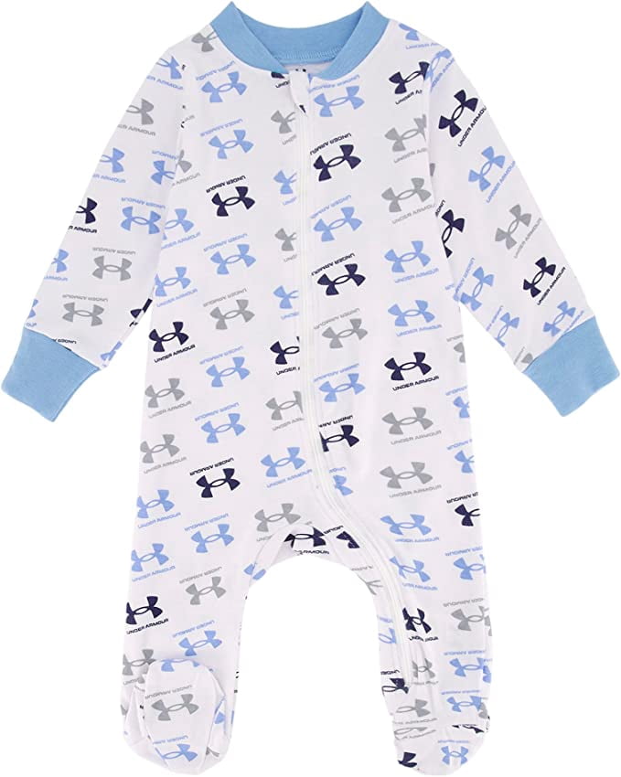 Under Armour Baby Boy UA Logo Allover Print Footed Pajamas Sleep & Play ...