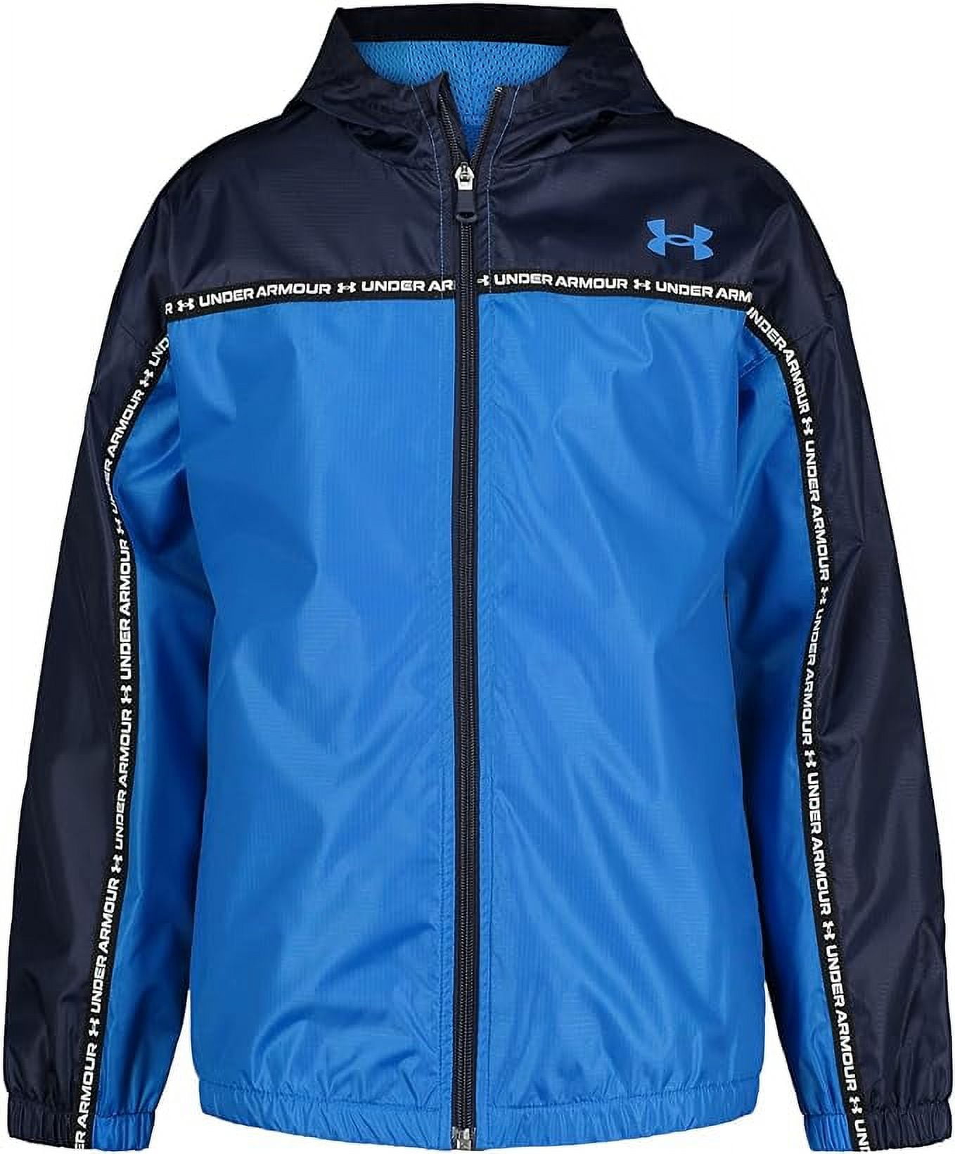 Under Armour Boy's Windbreaker Zip-Up Jacket Water Repellent and ...