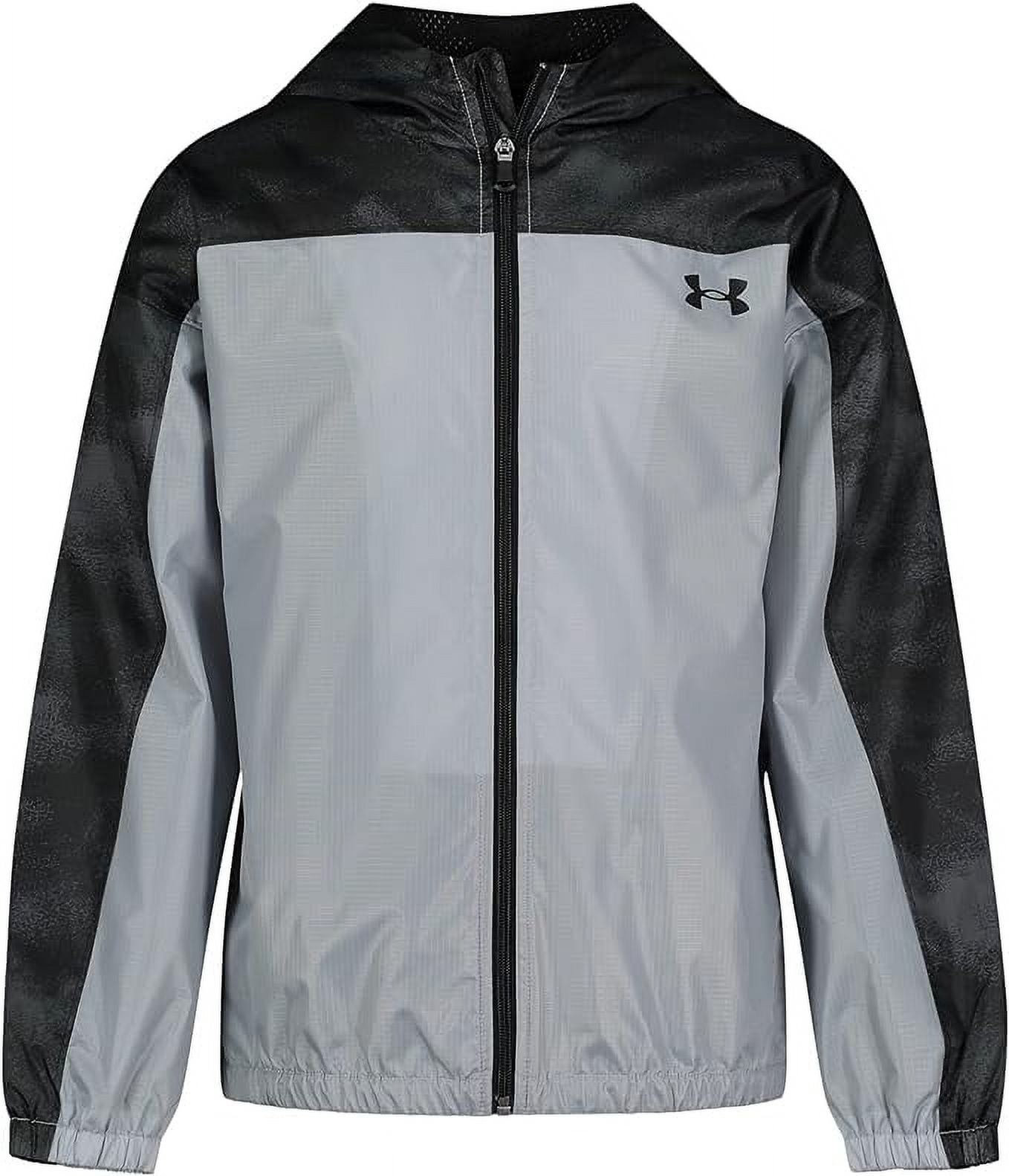 Under Armour Boy's Windbreaker Zip-Up Jacket Water Repellent and ...