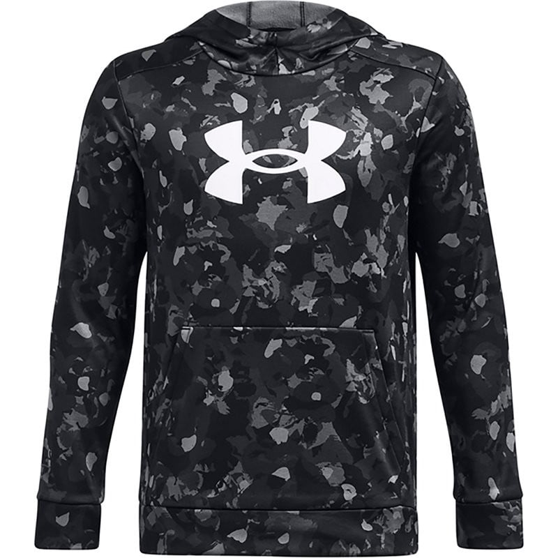 Under Armour Boys' Armour Fleece Big Logo All Over Print Hoodie Black ...