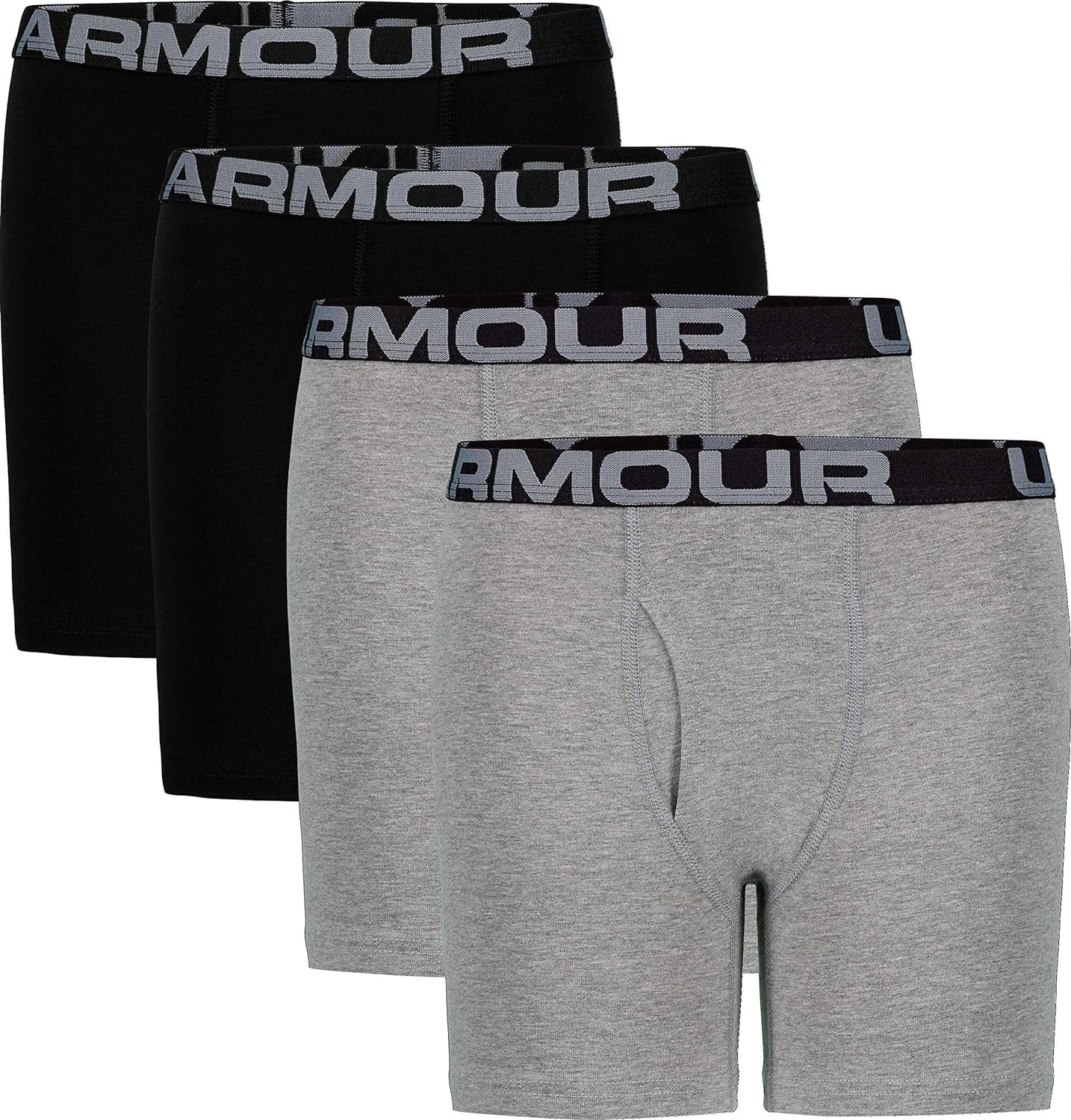 Under Armour Boys' Core Cotton Boxer Briefs – 4 Pack - Walmart.com