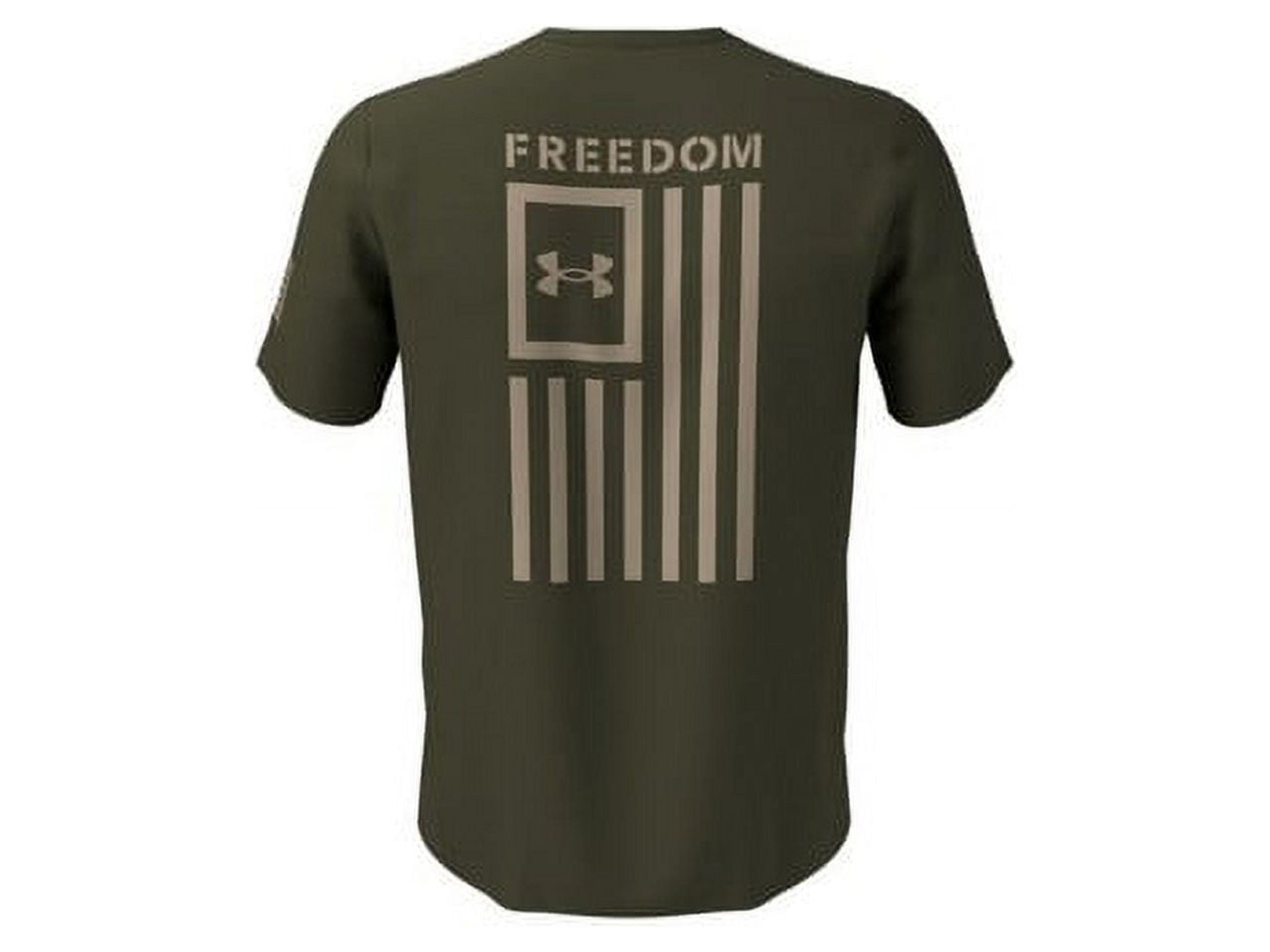 Under Armour Freedom Flag Marine Crew Neck Quick Drying Graphic Prints ...