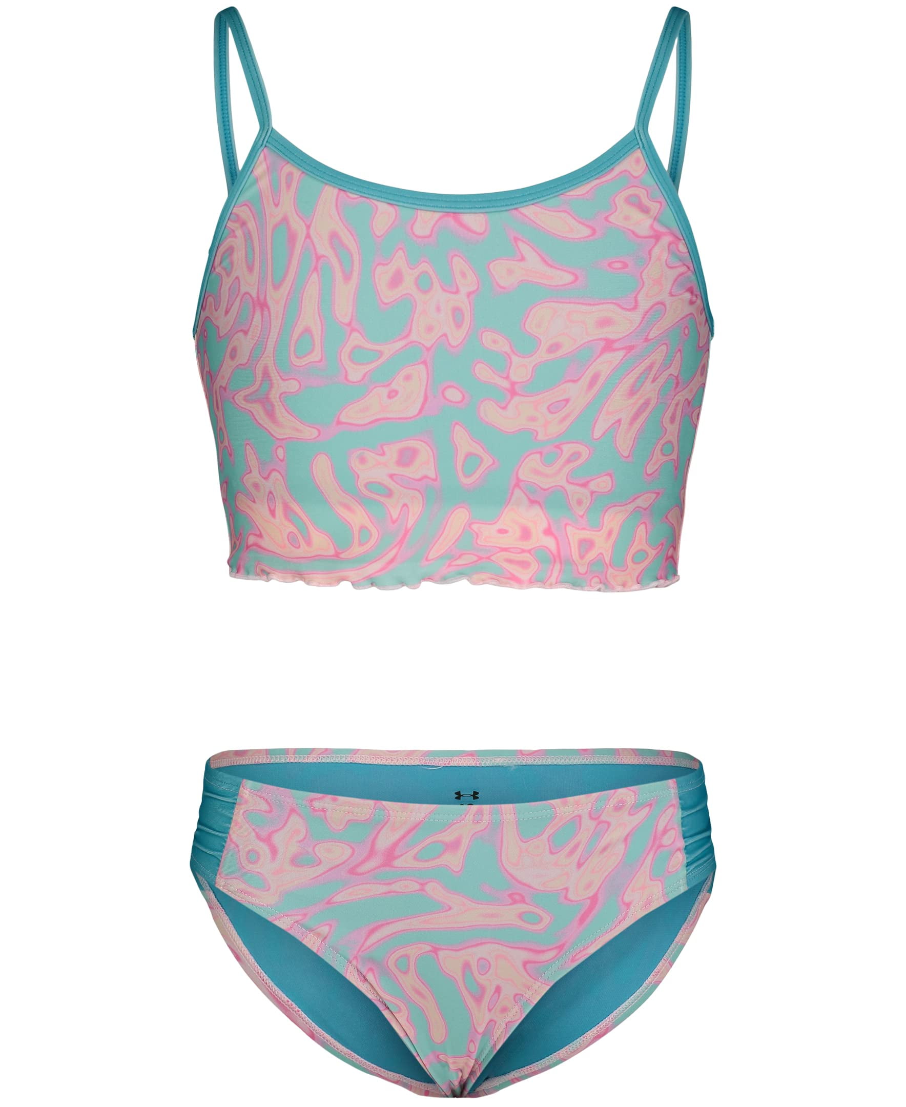 Under Armour Girls' Two-Piece Bikini Set, Pink Sugar Lava - Walmart.com