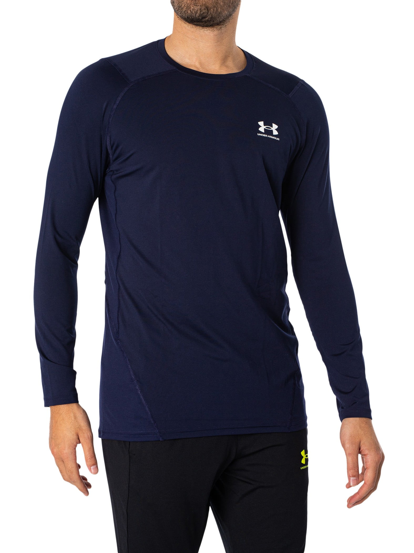 Under Armour HeatGear Fitted Long Sleeve Top, Blue - Walmart.com