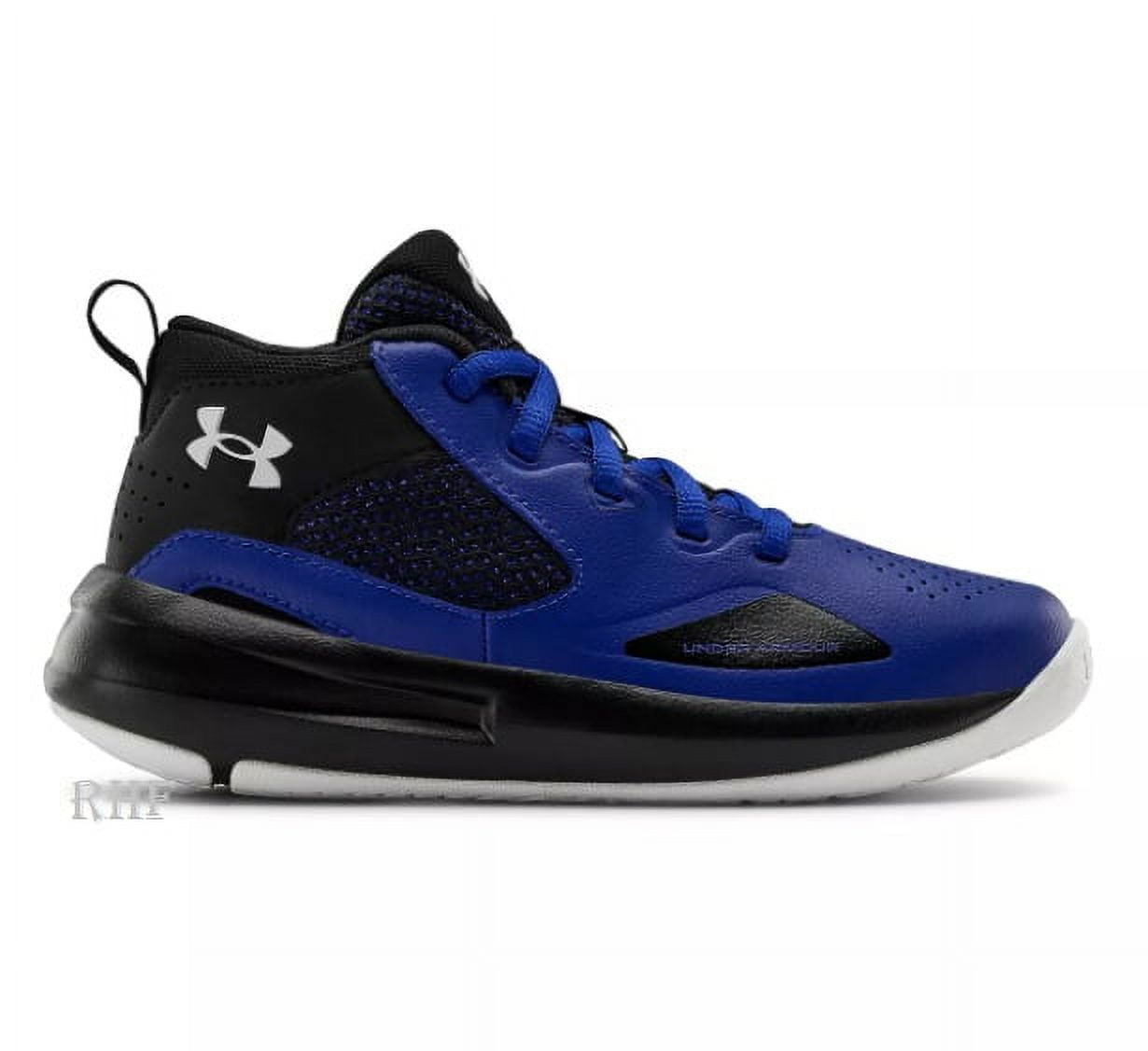Under Armour Lockdown 5 Kids' Basketball Shoes, High-Top, Royal/Black ...