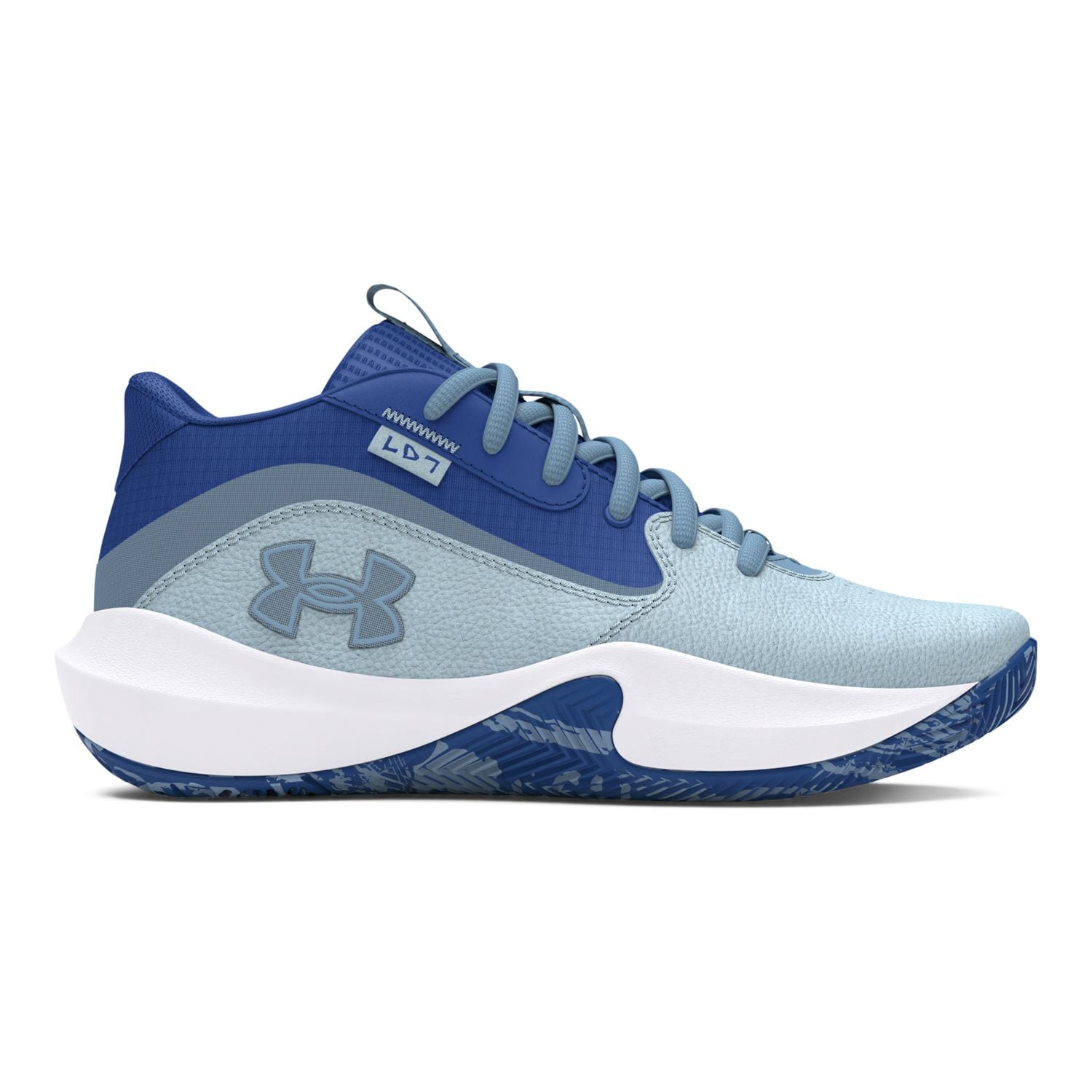 Under Armour Lockdown 7 Big Kids' Basketball Shoes Color: Nimbus Blue ...