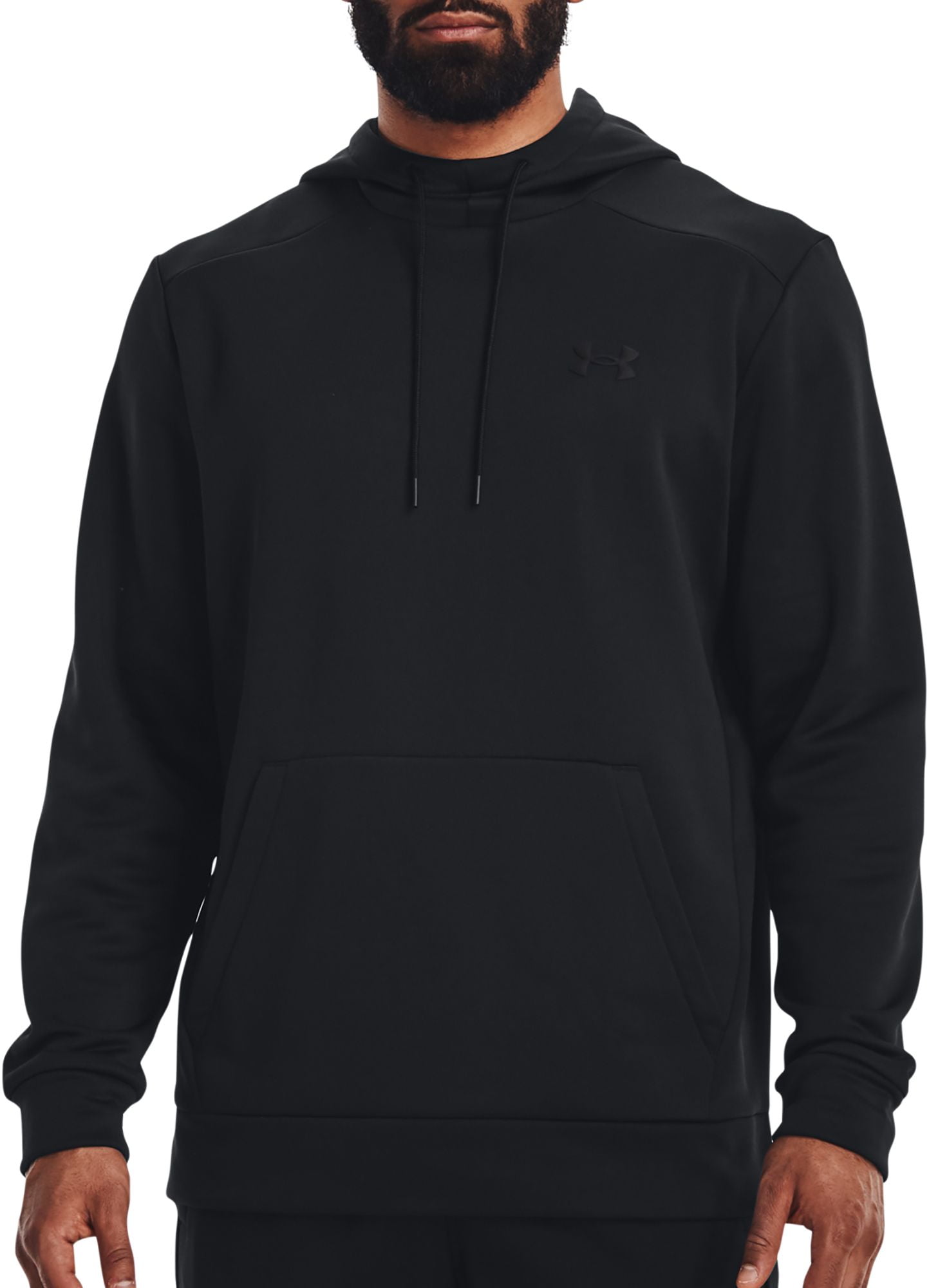 Under Armour Men's Armour Fleece Hoodie (Black/Black, XL) - Walmart.com