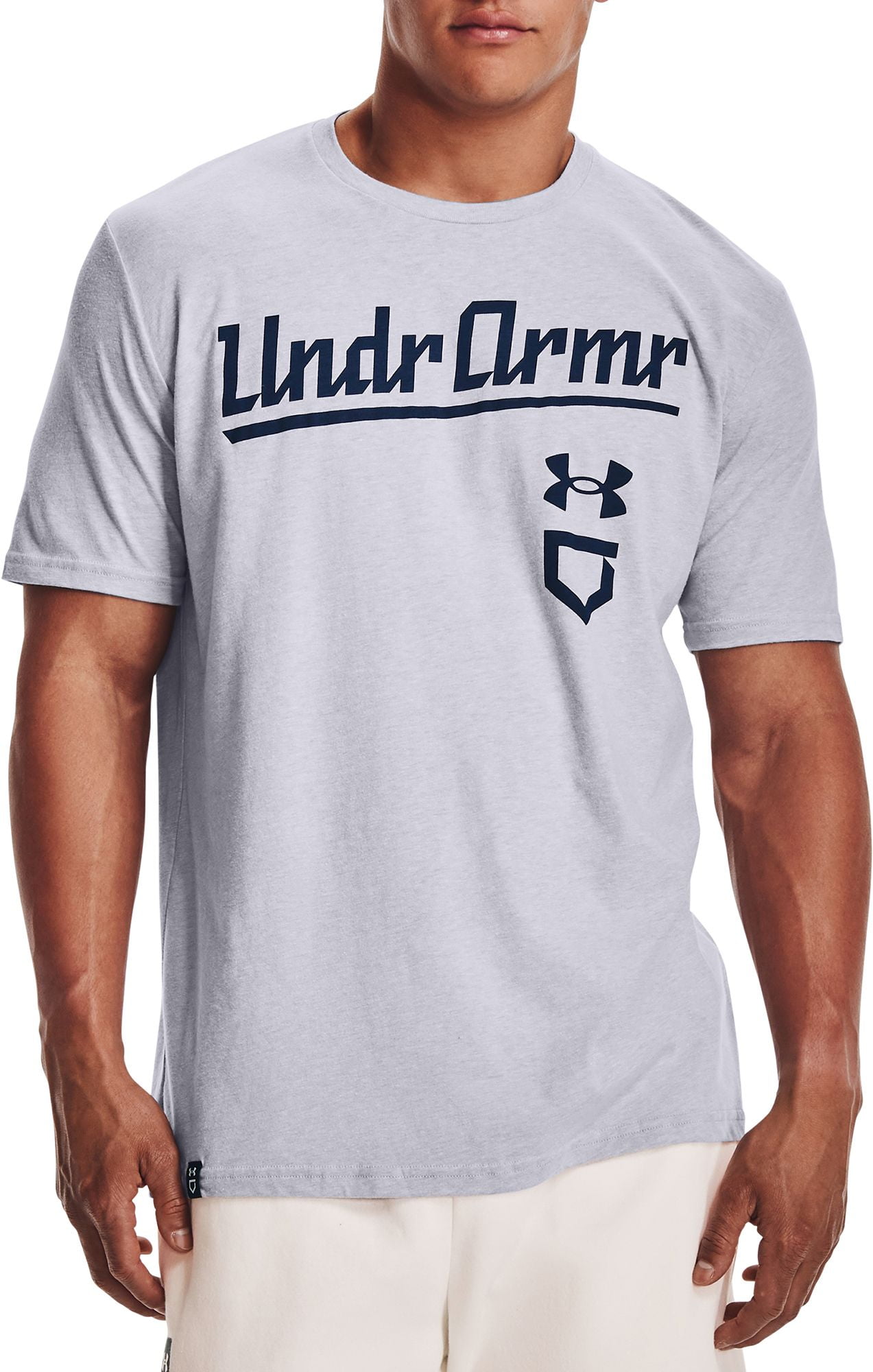 Under Armour Men's Baseball Script T-Shirt (Gray, M) - Walmart.com