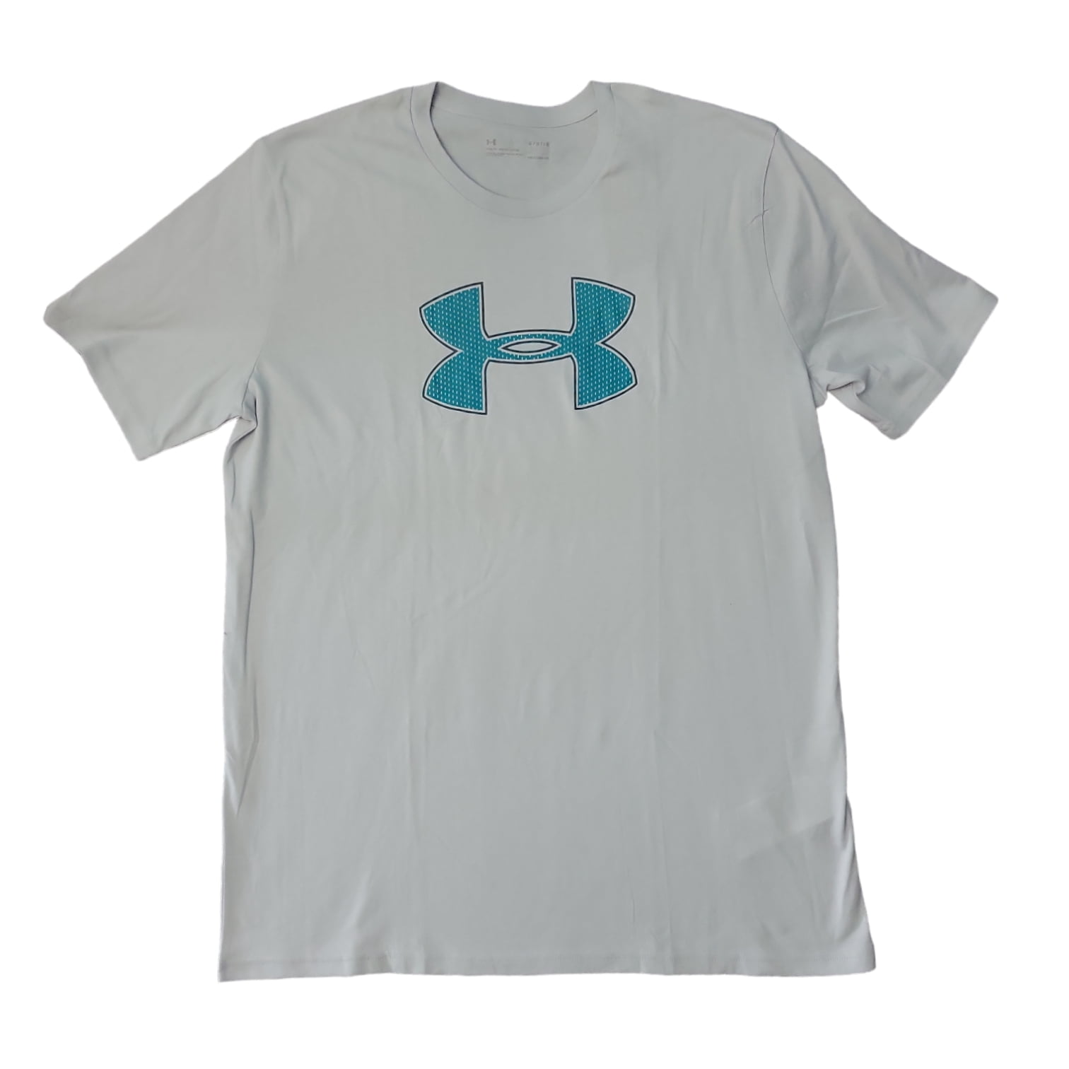 Under Armour Men's Big Logo Short Sleeve Super Soft T-Shirt (Grey/Teal ...