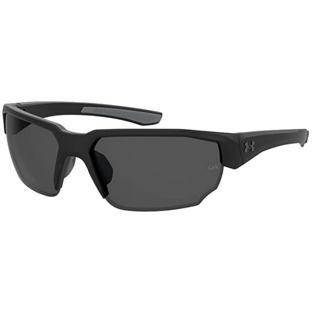 Under Armour Men's Blitzing Polarized Wrap Sunglasses – Black Frame ...