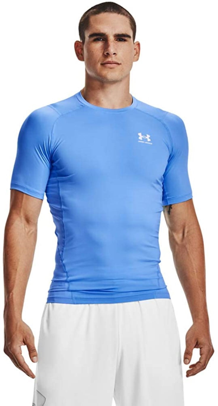 Under Armour Men's HeatGear Armour Comp SS Compression Light Blue T ...
