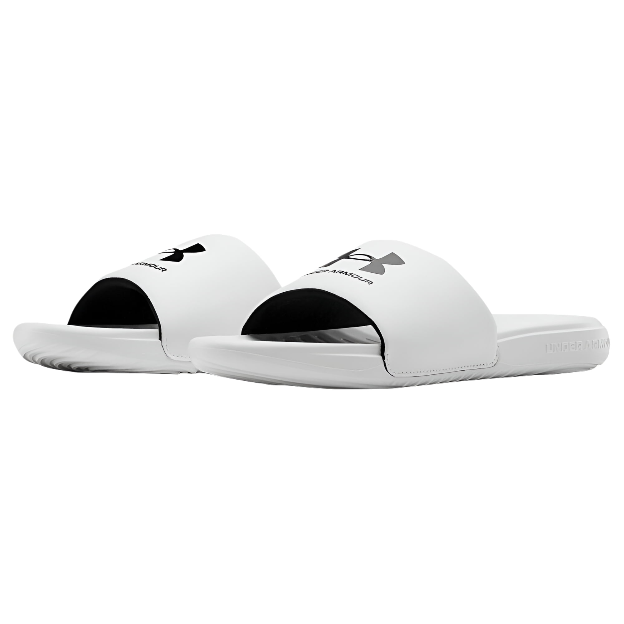 Under Armour Men's Slip-On Slide Sandals, Open Toe White, 12 - Walmart.com