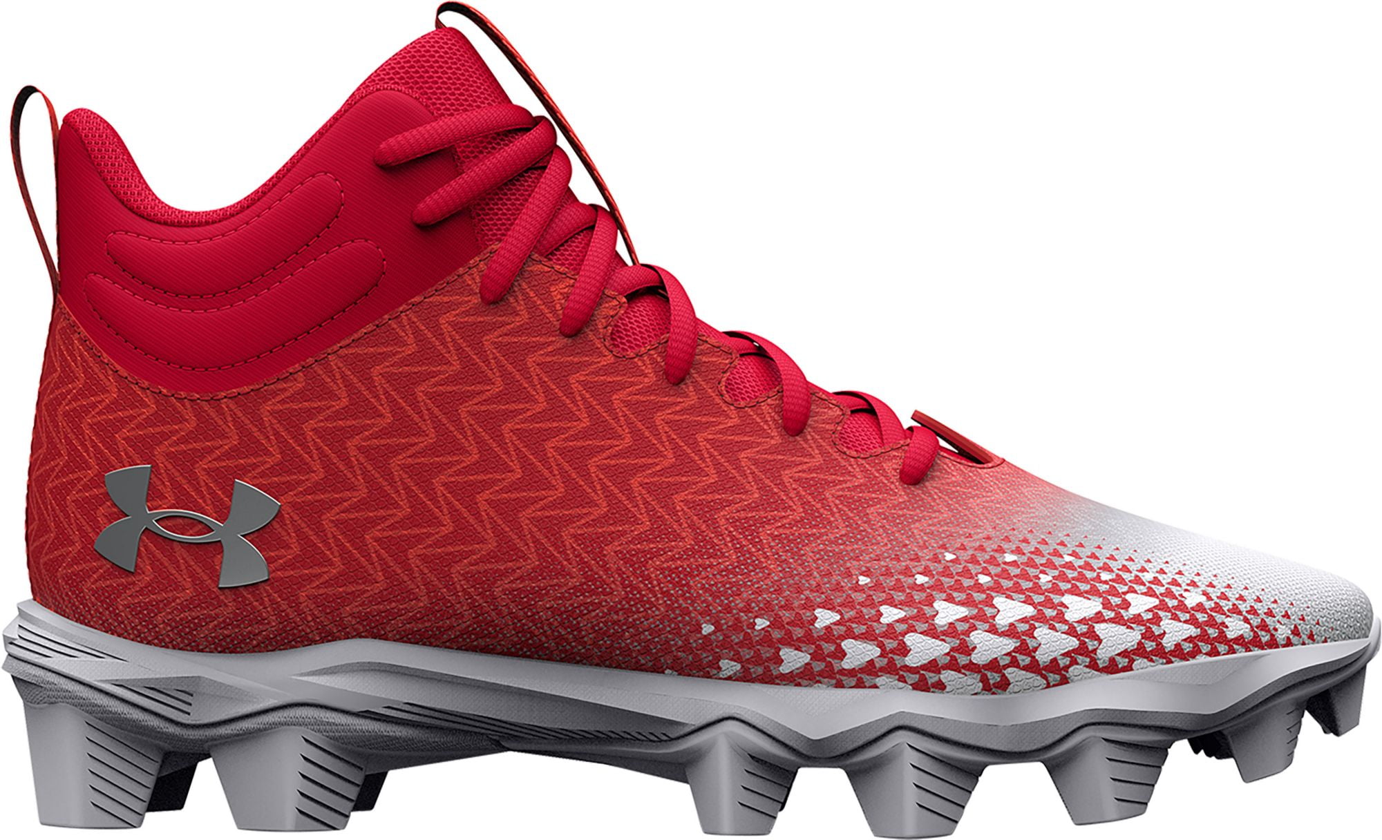 Under Armour Men's' Spotlight Franchise 3 Mid RM Football Cleats (Red ...