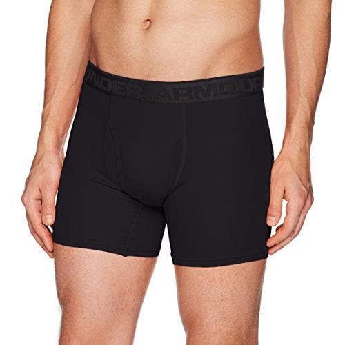 Under Armour Men's Threadborne 6" Boxerjock, Black (001)/Black, Large ...
