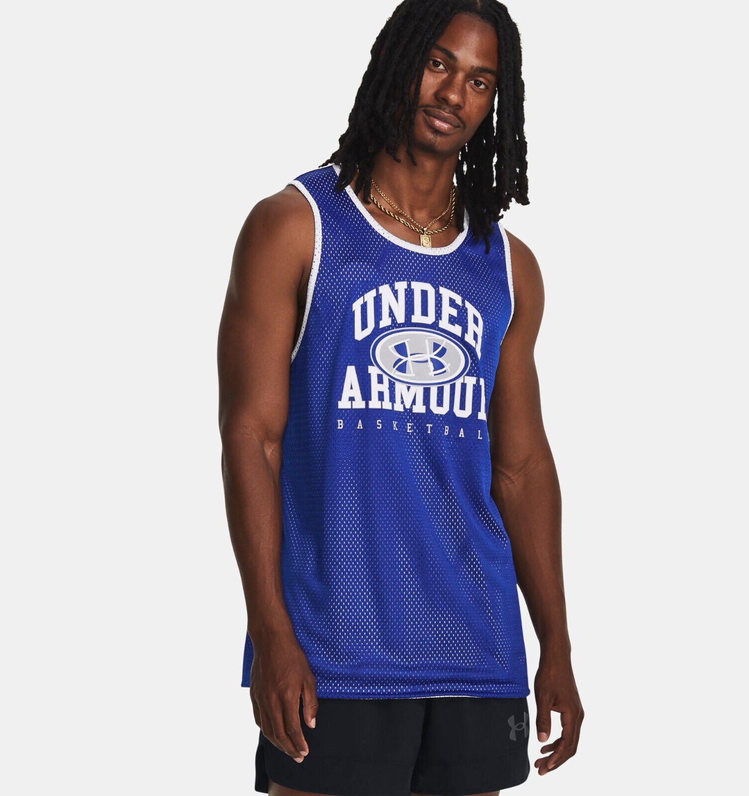 Under Armour Men's UA Baseline Reversible Jersey 1377310-400 Royal ...
