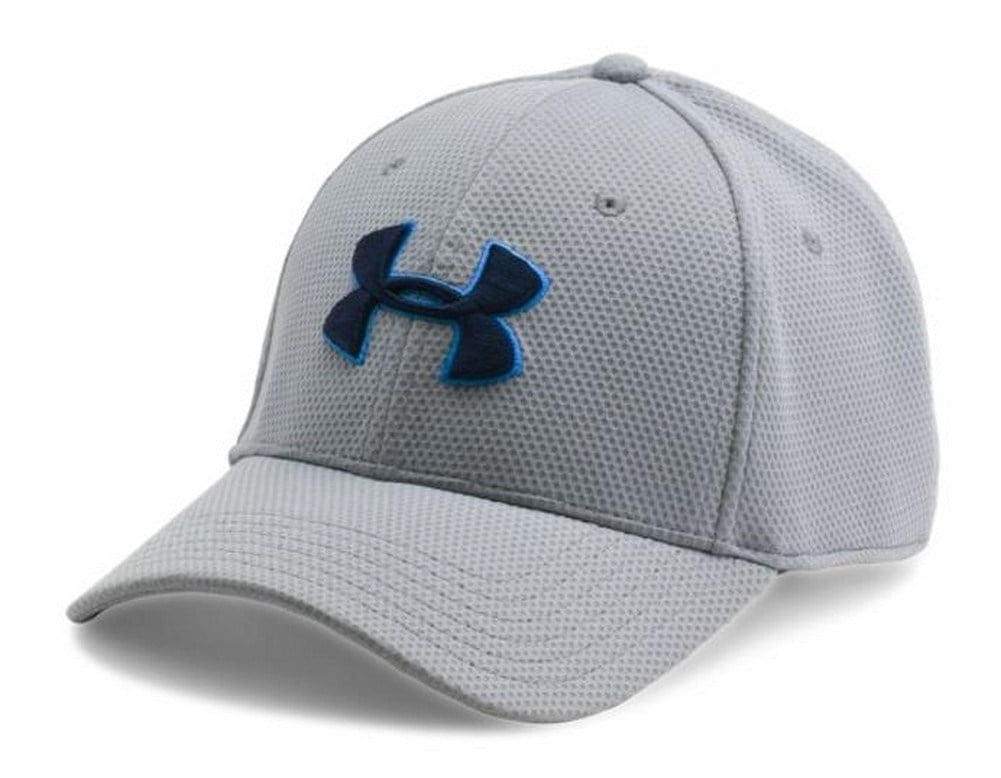 Under Armour Men's UA Blitzing II Stretch Baseball Cap Hat (Gray/Royal ...