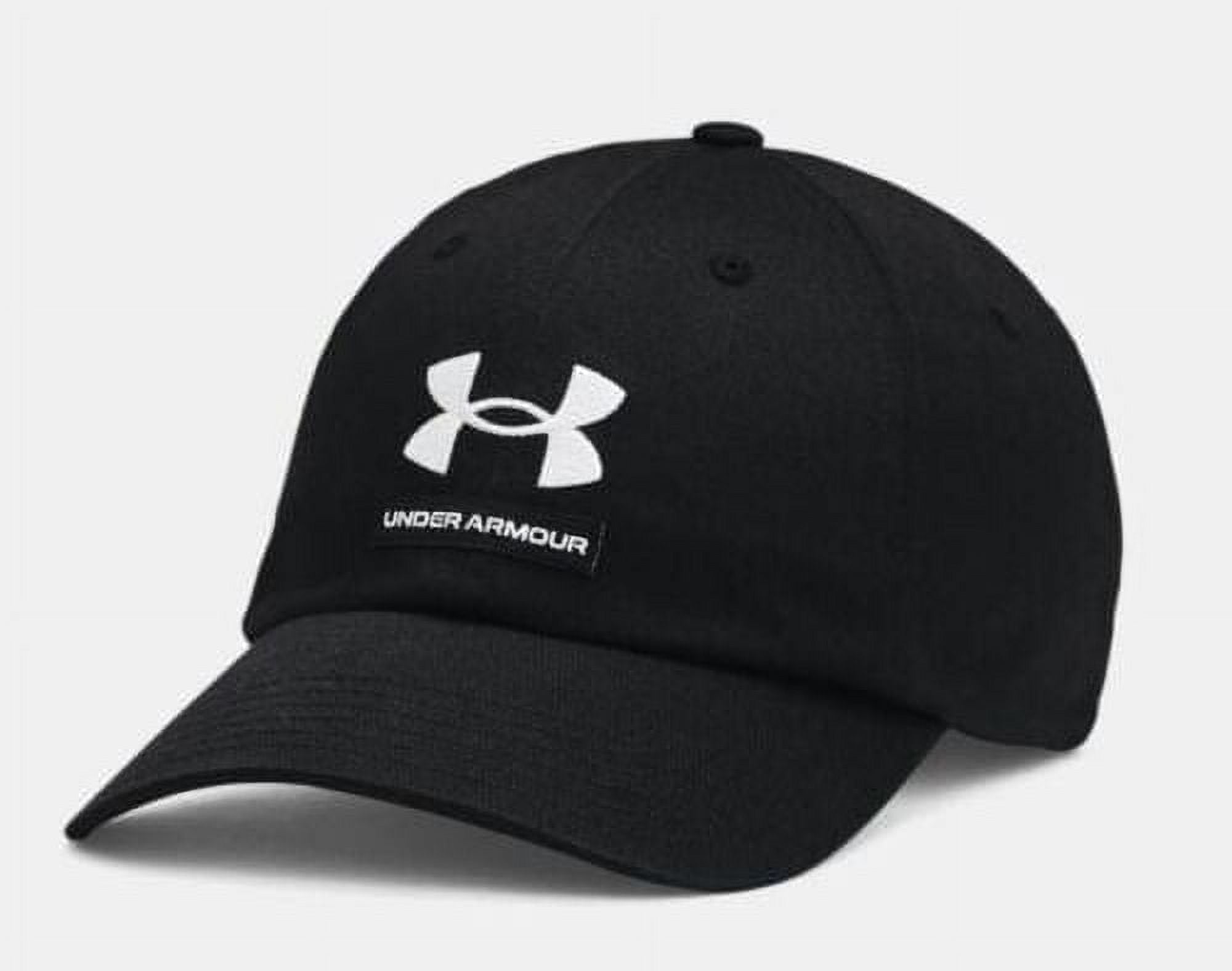 Under Armour Men's UA Branded Black Hat, Adjustable, Cotton-Twill ...
