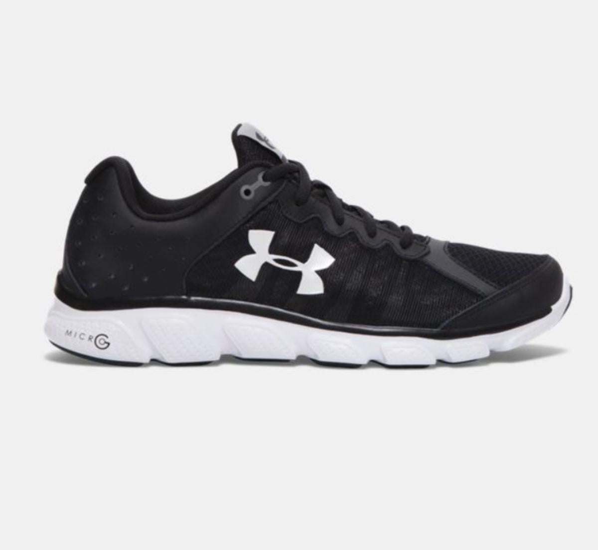 Under Armour Men's UA Micro G Assert 6 Running Shoes - Black/White ...