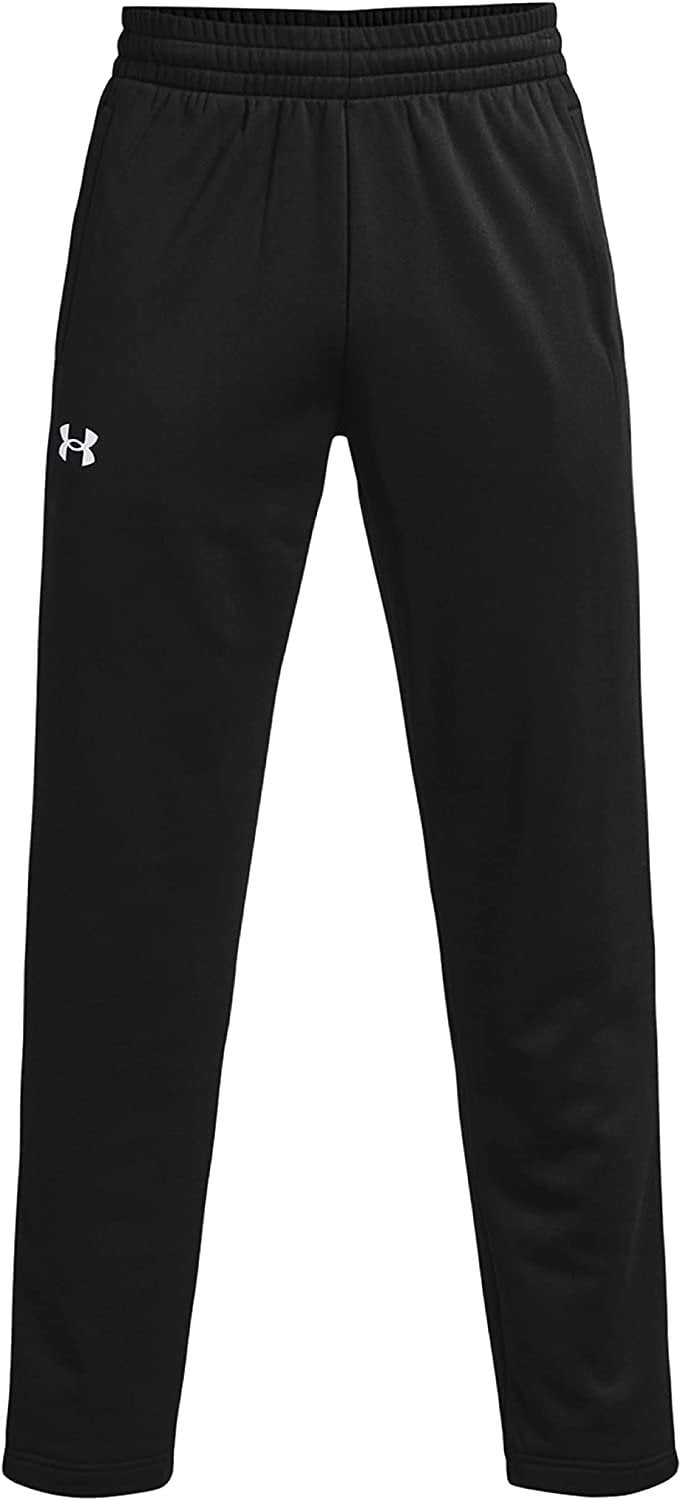Under Armour Men's Armour Fleece Pants, (001) Black / / White, Medium ...