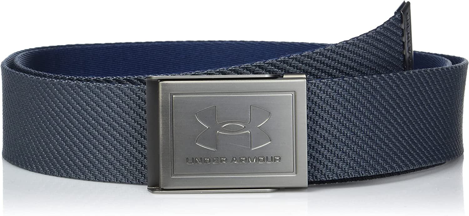 Under Armour Men's Webbing Golf Belt Grey/Navy One Size Fits Most ...